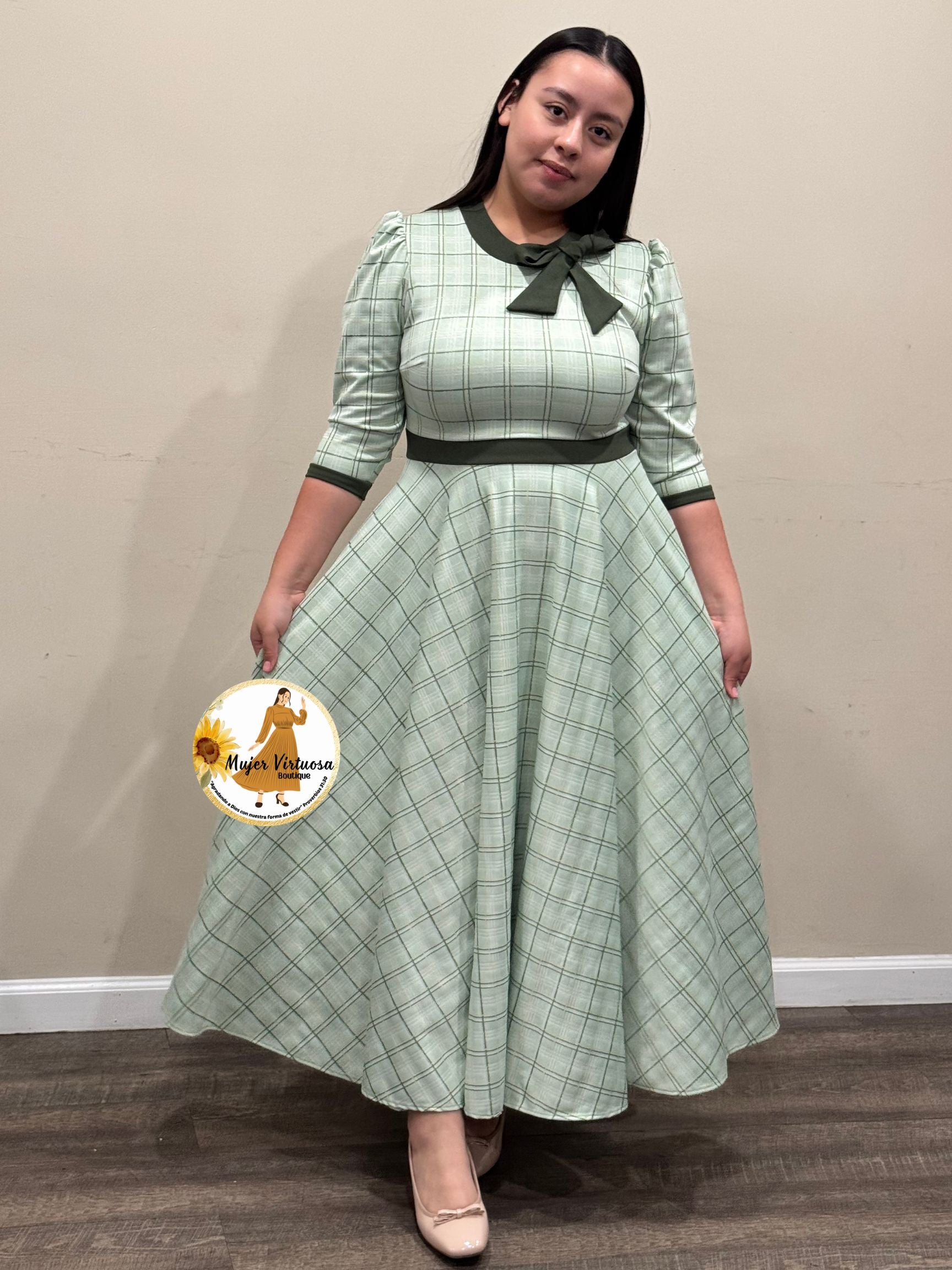 Juliette Mint Green Plaid Dress – Mujer Virtuosa Boutique
